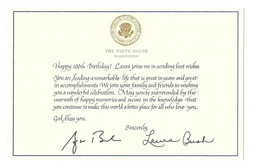Happy 100th Birthday! President & 1st Lady Card | Capitol Coin and ...