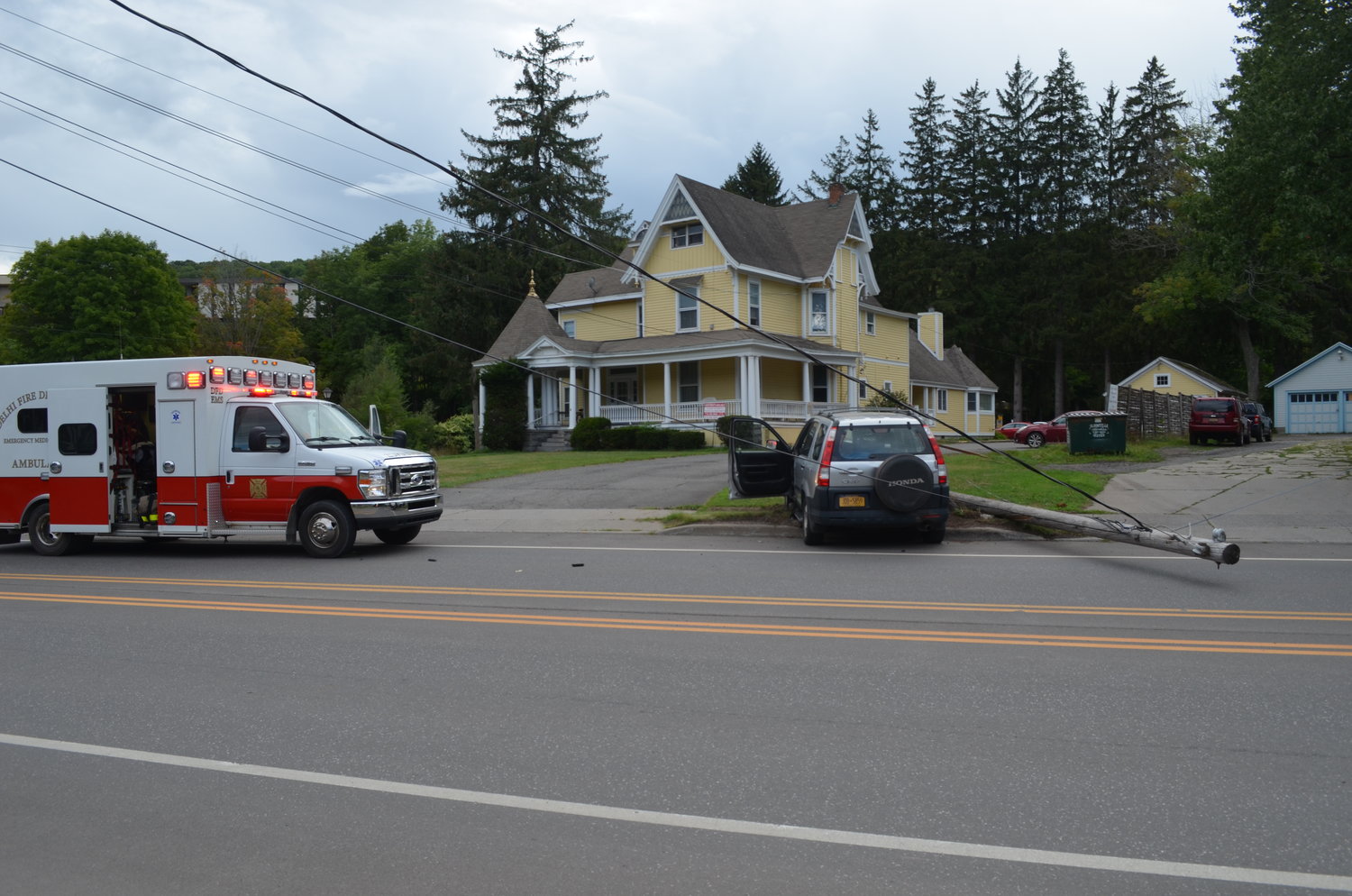 Downed Delhi utility pole causes temporary power outage | The Reporter ...