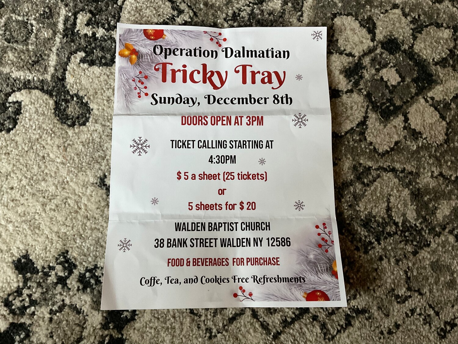 Operation Dalmatian Fund Raiser Tricky Tray | Mid Hudson Times