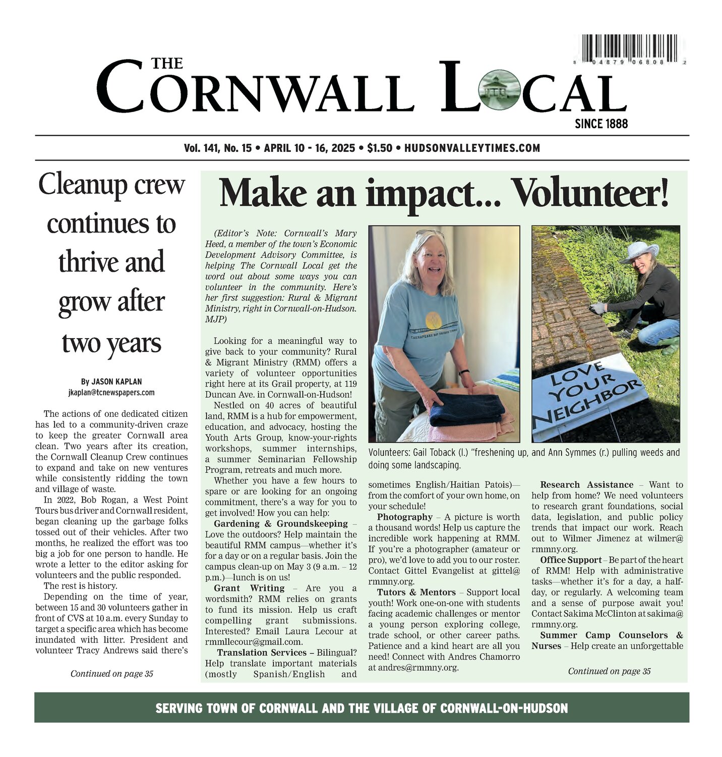 Cornwall Local - April 10, 2025 | My Hudson Valley