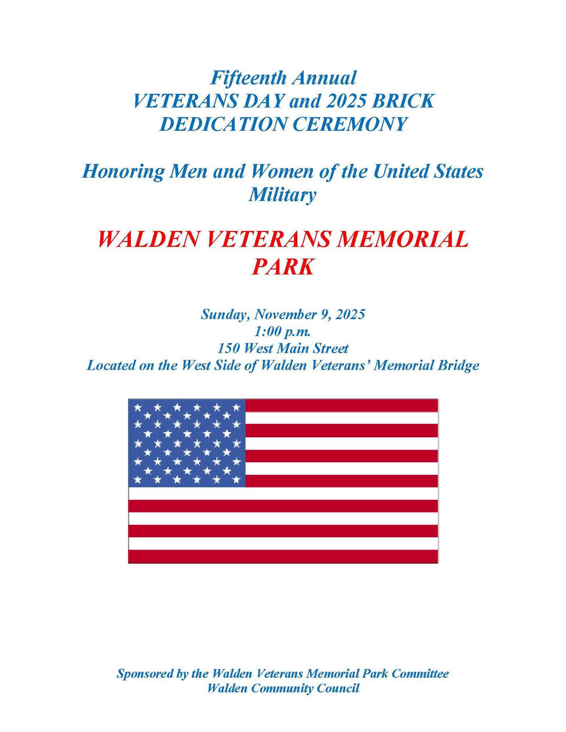 Veterans Day and 2025 Brick dedication Ceremony | My Hudson Valley