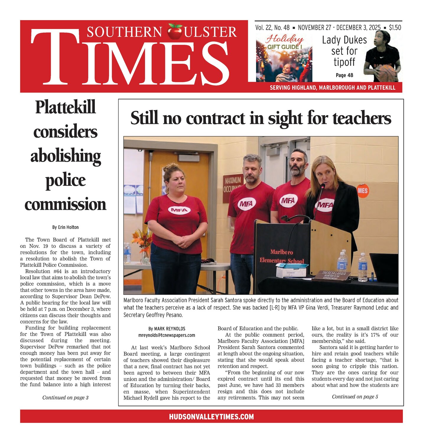 Southern Ulster Times - November 27, 2025 | My Hudson Valley