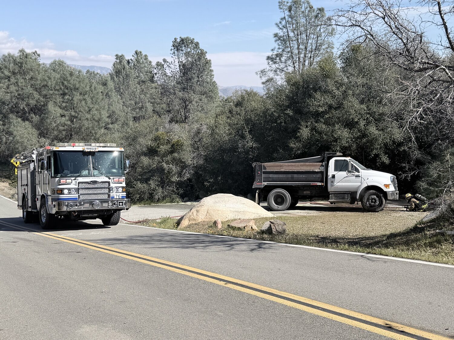 Gravel Truck Tire Fire Extinguished Near Evans Road on Highway 155 ...