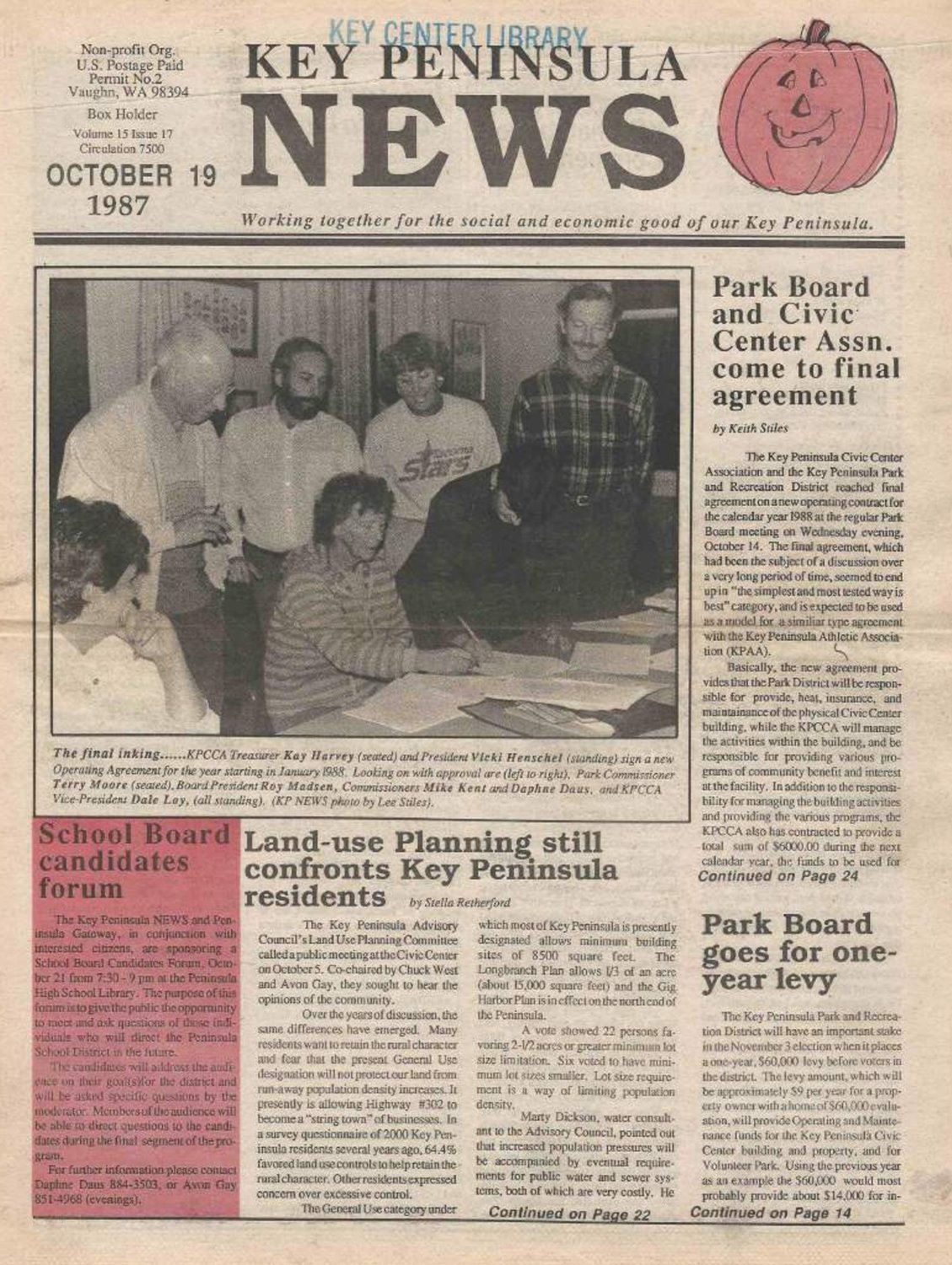Oct 1987 issue | Key Peninsula News