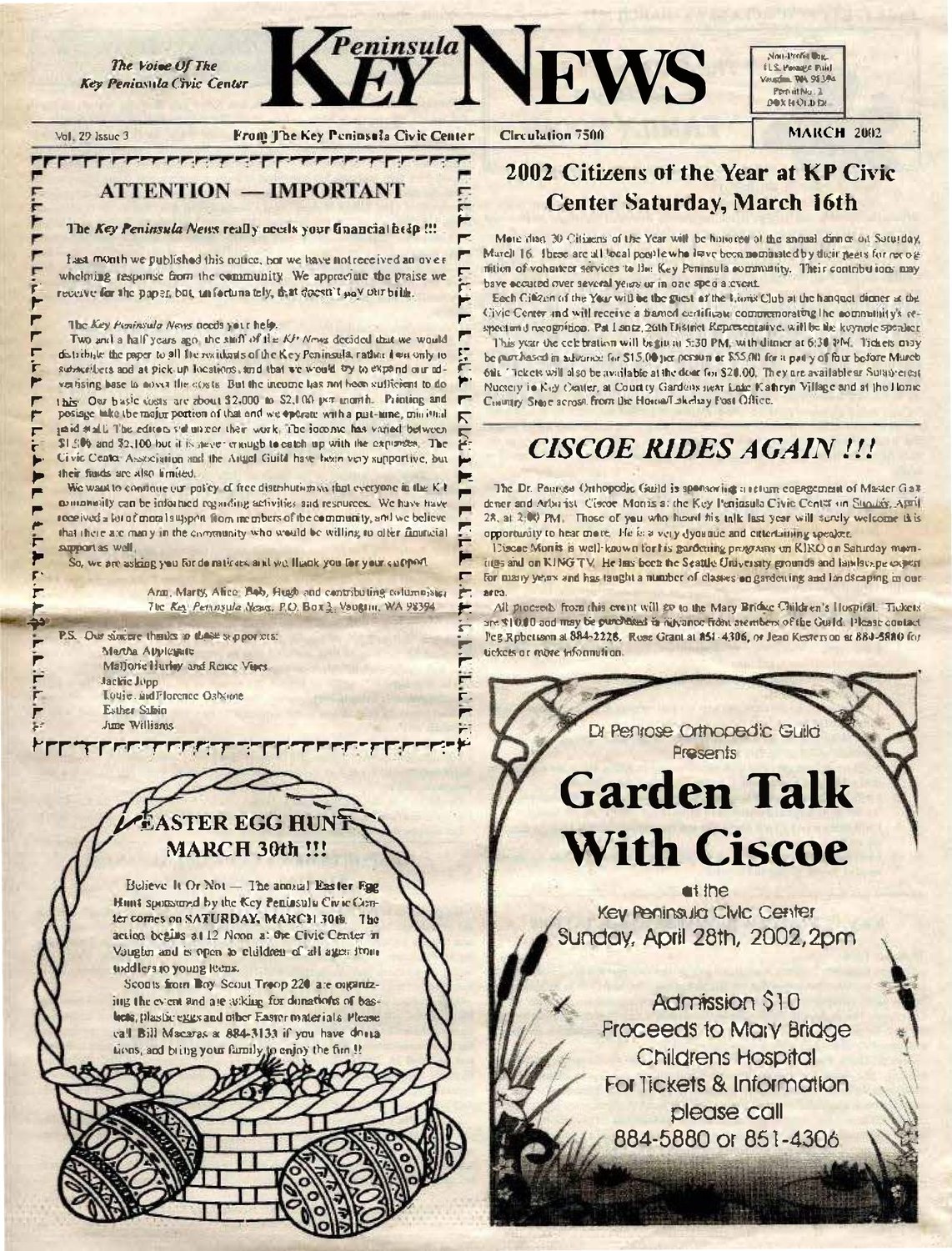 Mar 2002 issue | Key Peninsula News