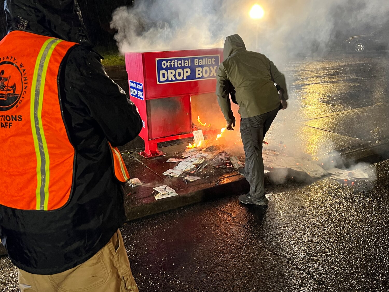 Months after a Clark County ballot drop box is set ablaze, Washington ...