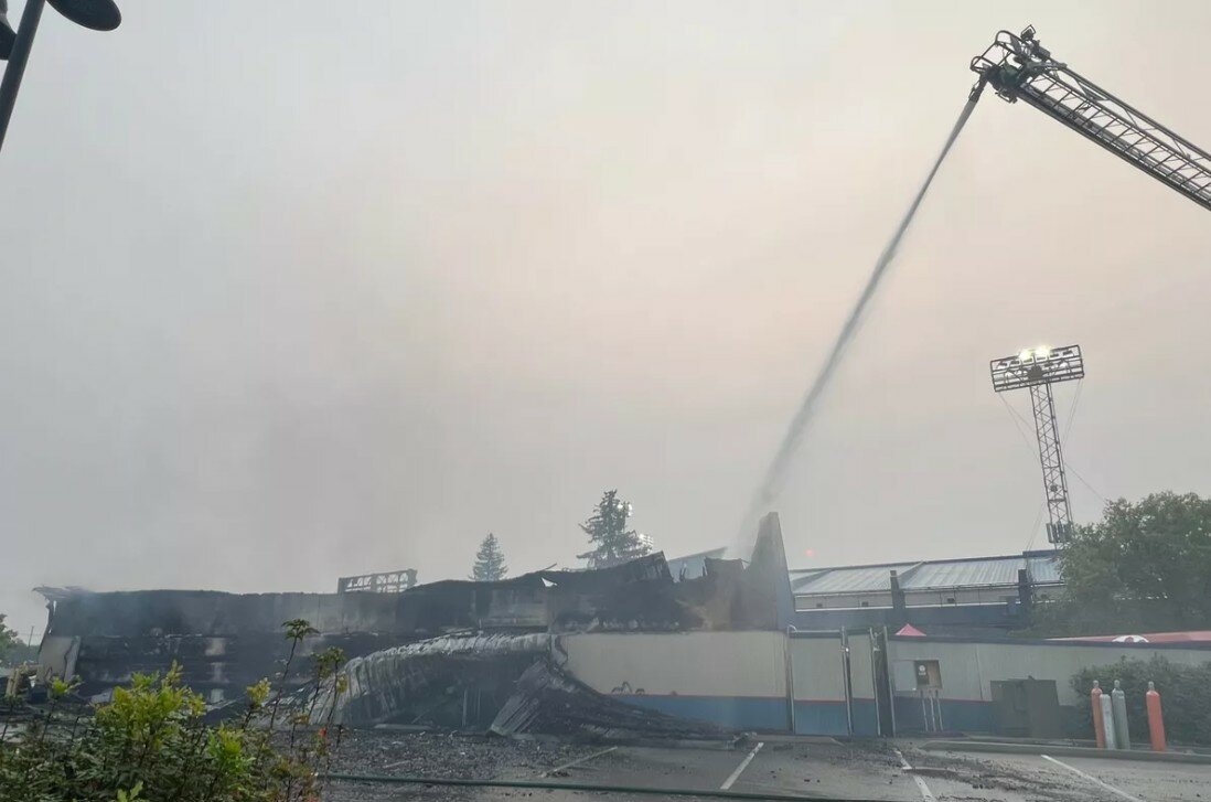 Massive fire damages Avista Stadium in Spokane Valley | The Daily Chronicle