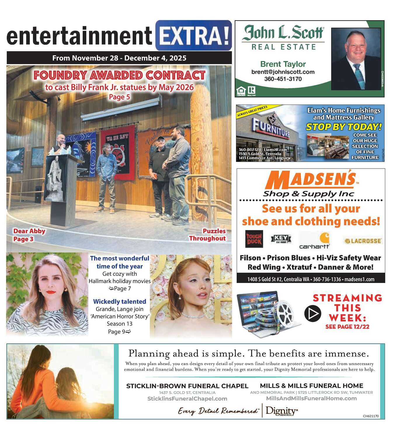Entertainment Extra - November 27, 2025 | Nisqually Valley News