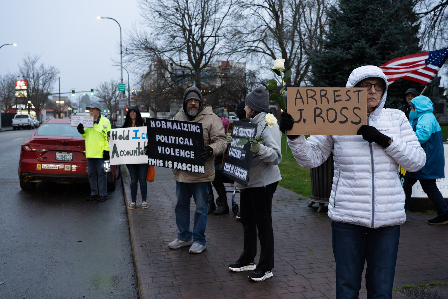 In Focus: Protesters in Centralia condemn ICE after killing of Renee ...