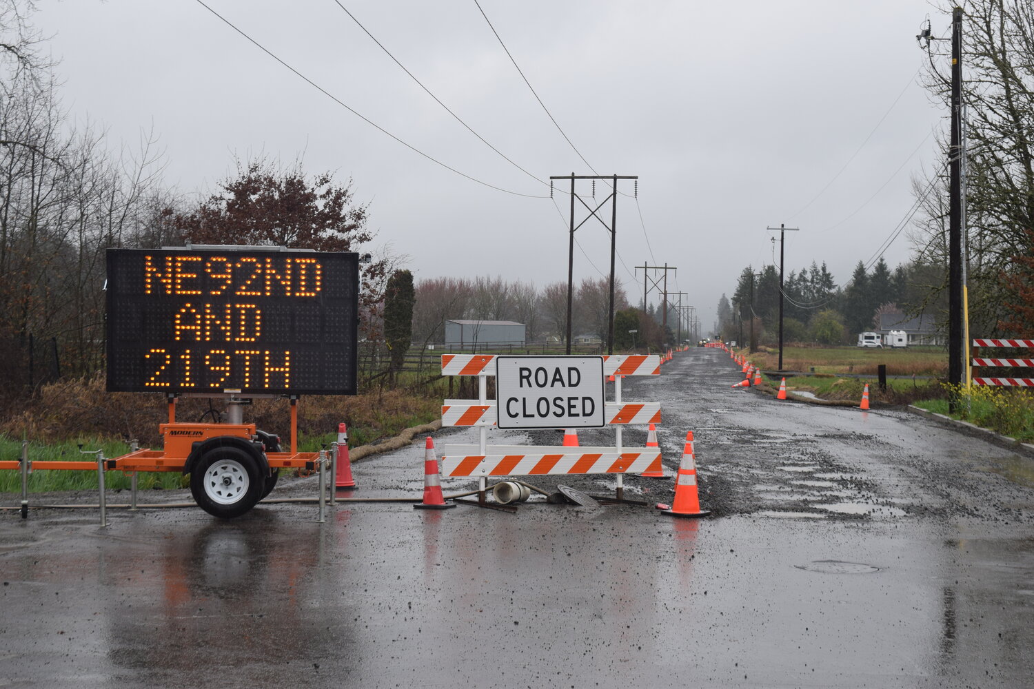 Battle Ground extends closure of Northeast 92nd Avenue for Cherry Grove ...