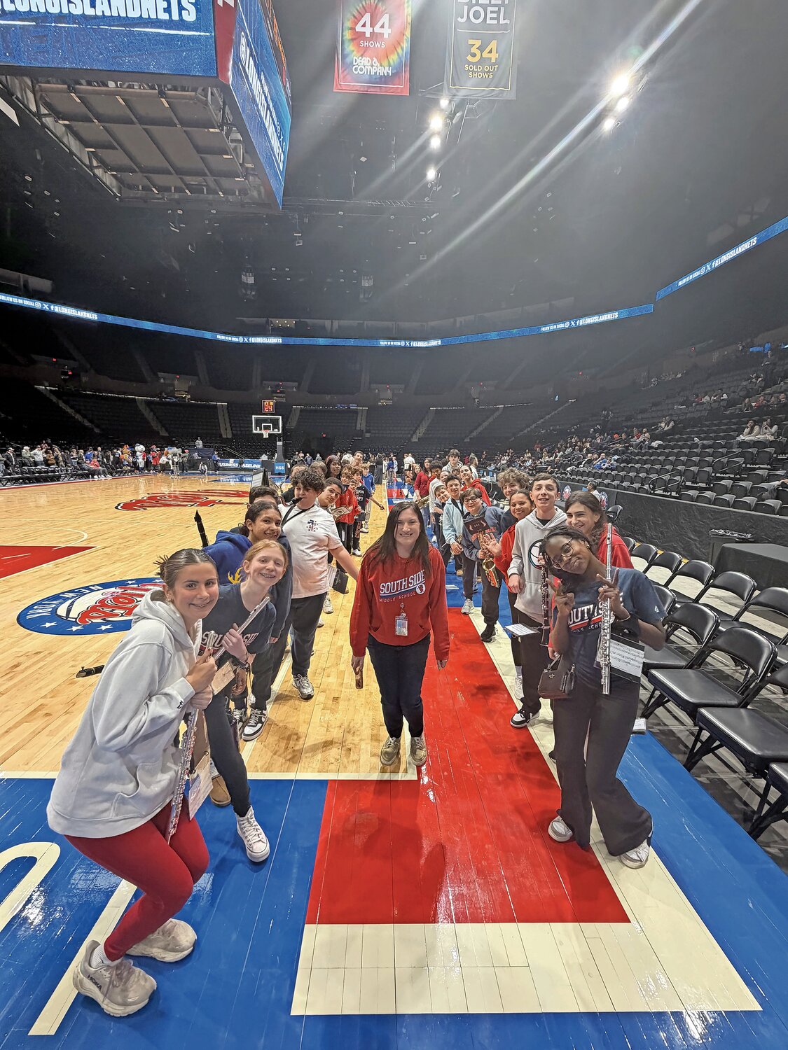 South Side Middle School band performs national anthems at Long Island ...