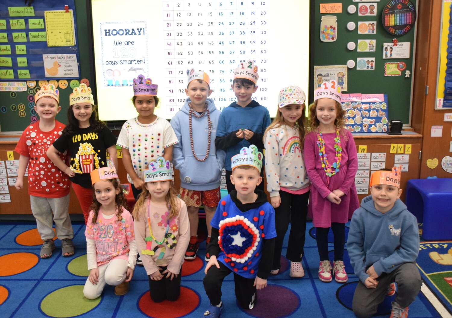 Wantagh first graders celebrate 120th day of school with creative math ...