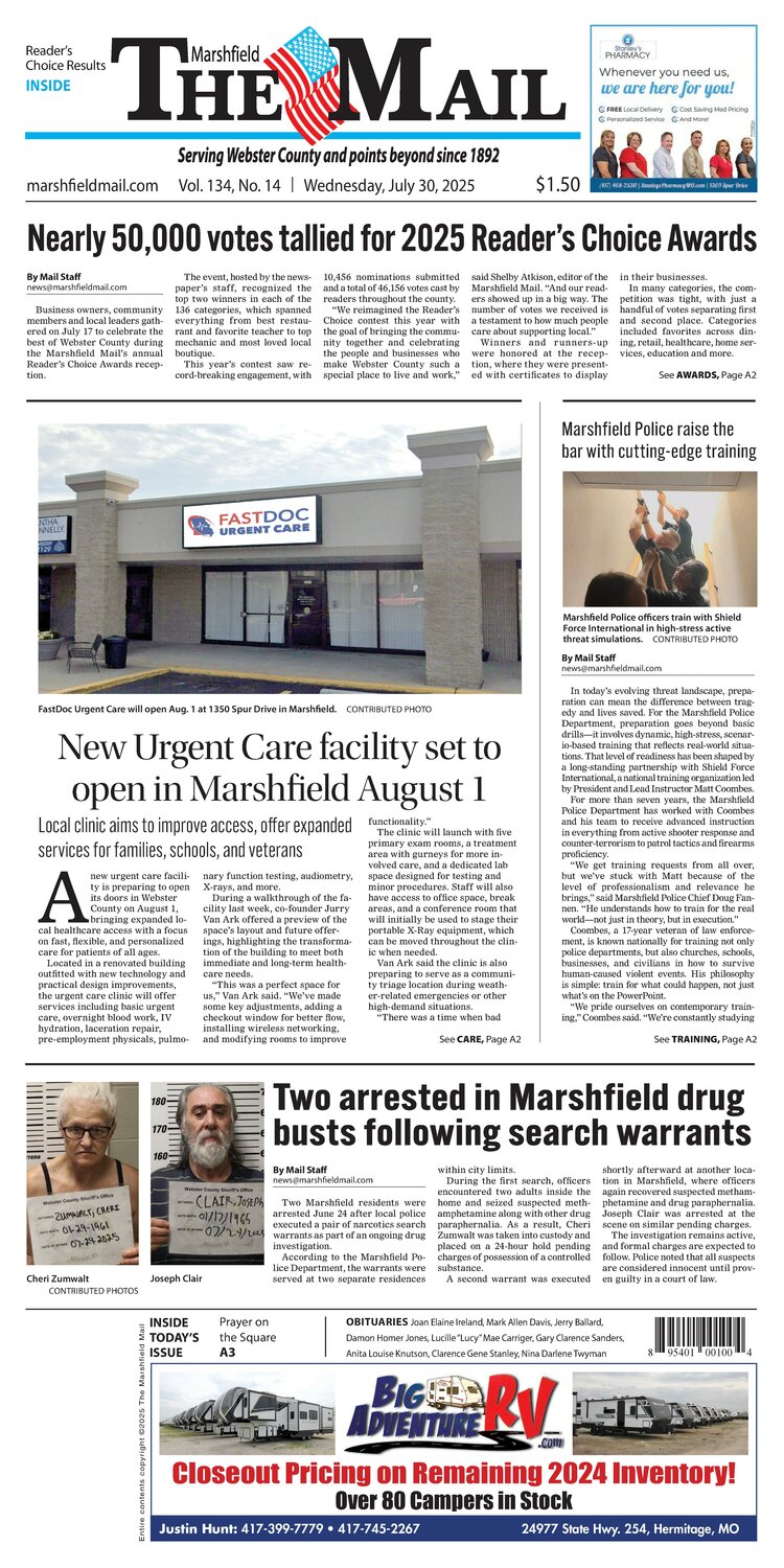 Wednesday, July 30, 2025 | Marshfield Mail