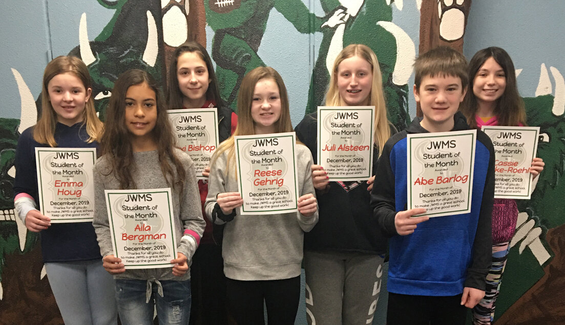 JWMS December Students of the Month - Northwoods Star Journal