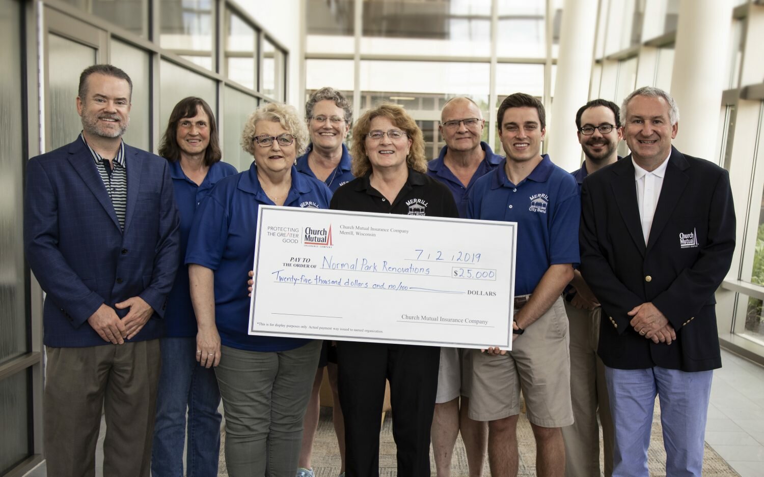 Church Mutual donation supports Normal Park renovations - Merrill Foto News