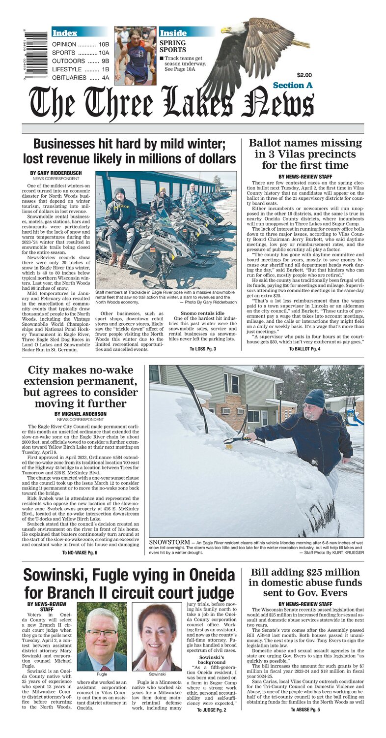 Three Lakes News_2024.03.27 - Vilas County News-Review