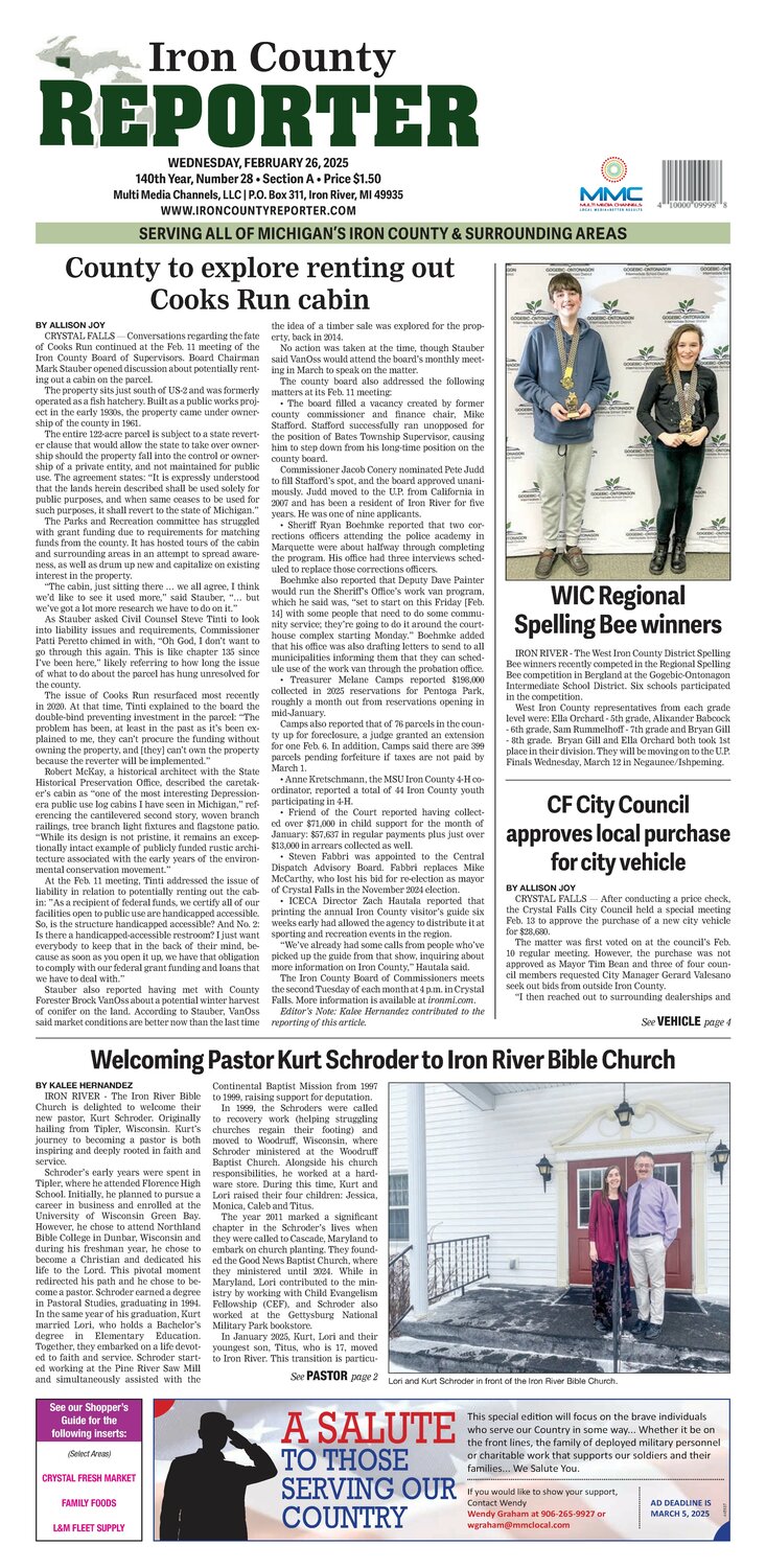 Iron County Reporter Wednesday, February 26, 2025 - Iron County Reporter