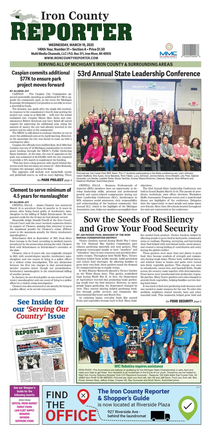 Iron County Reporter Wednesday, March 19, 2025 - Iron County Reporter