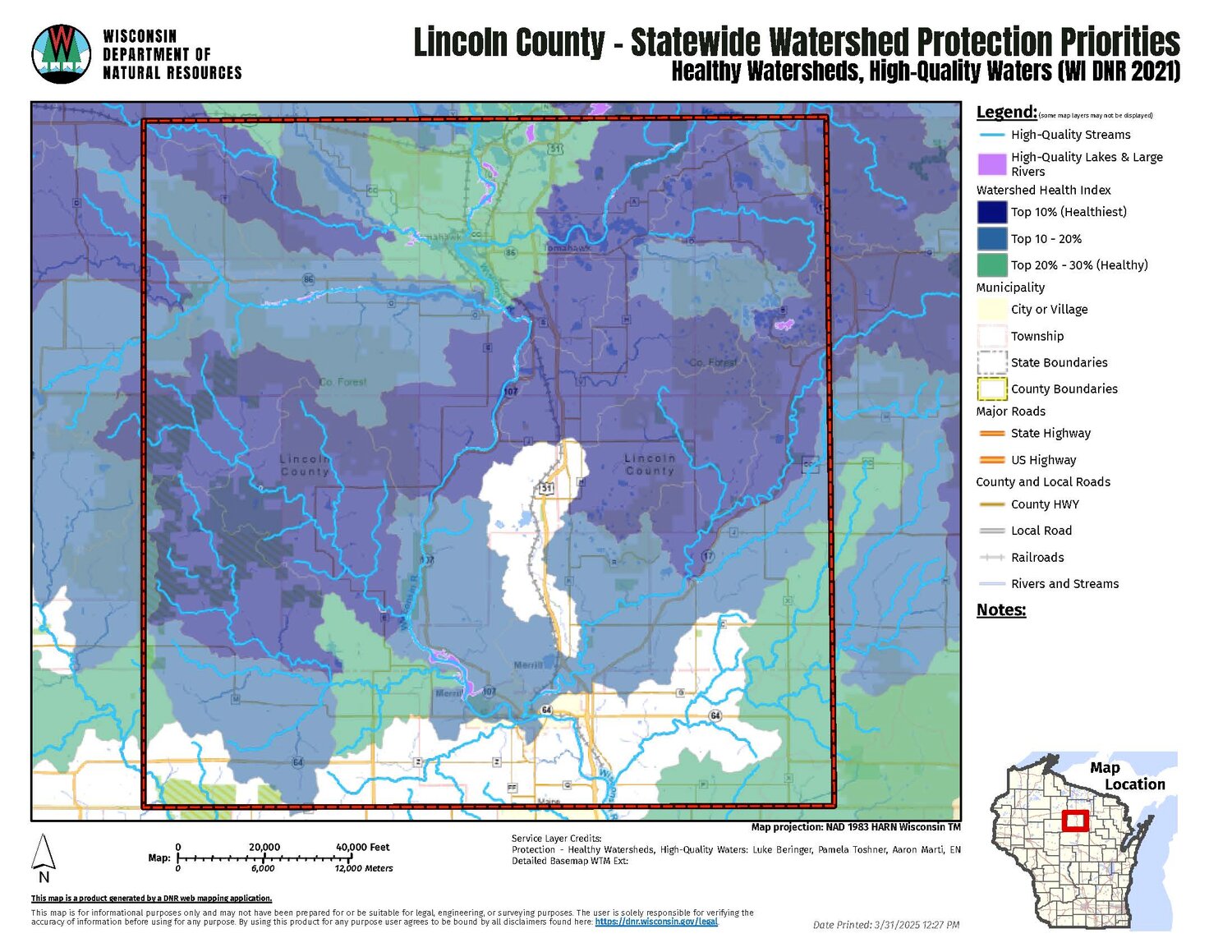 Lincoln County identified as leader in water quality - Tomahawk Leader