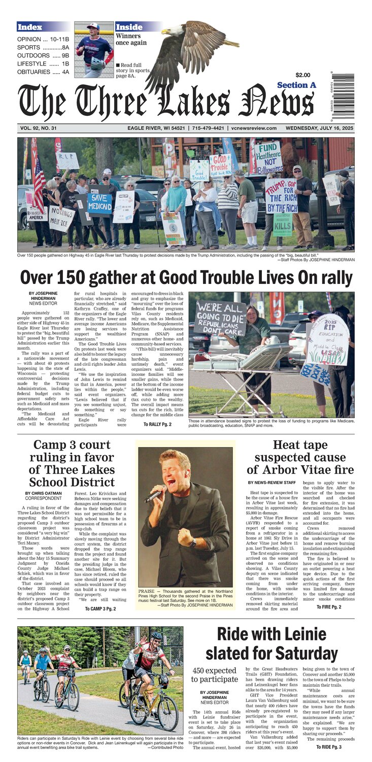 Three Lakes News 07.23.2025 - Vilas County News-Review
