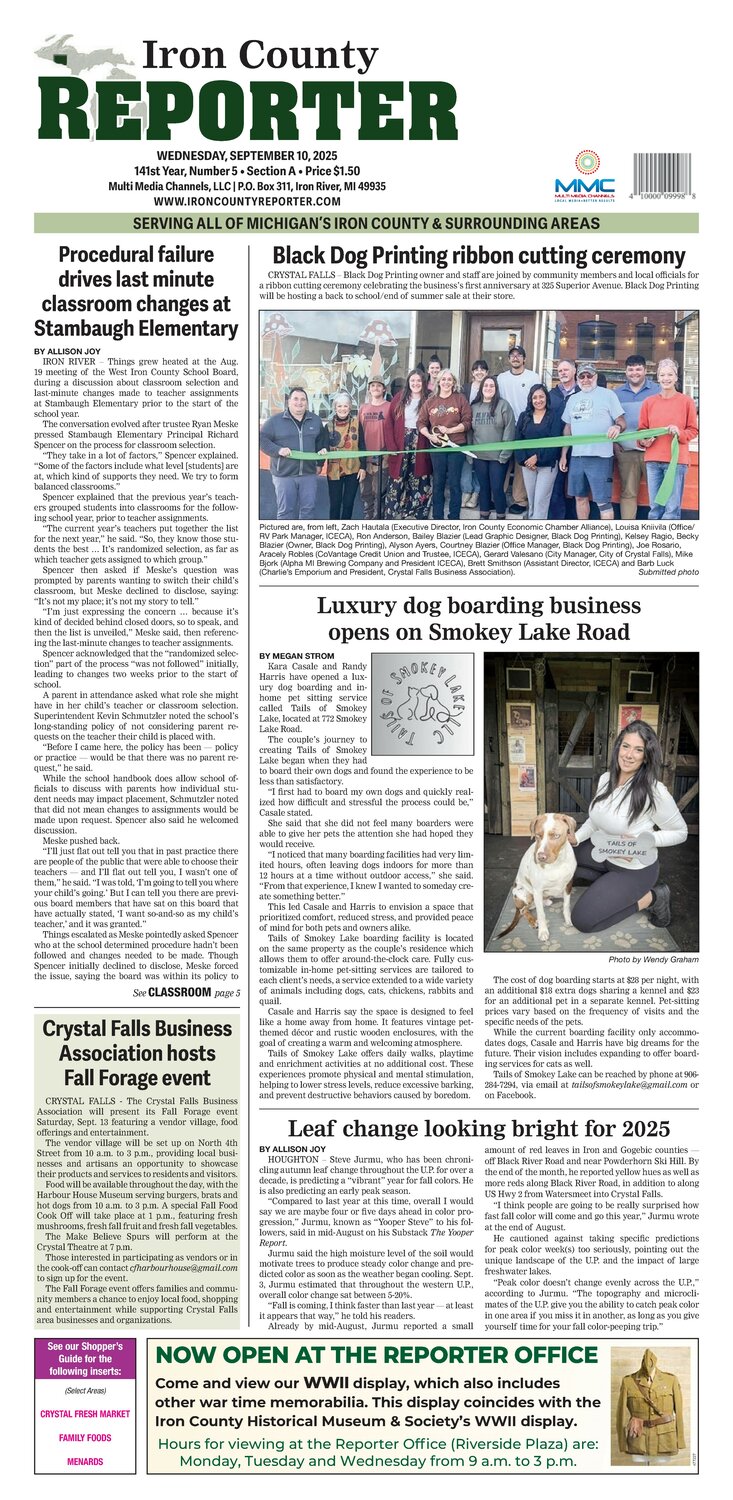 Iron County Reporter Wednesday, September 10, 2025 - Iron County Reporter