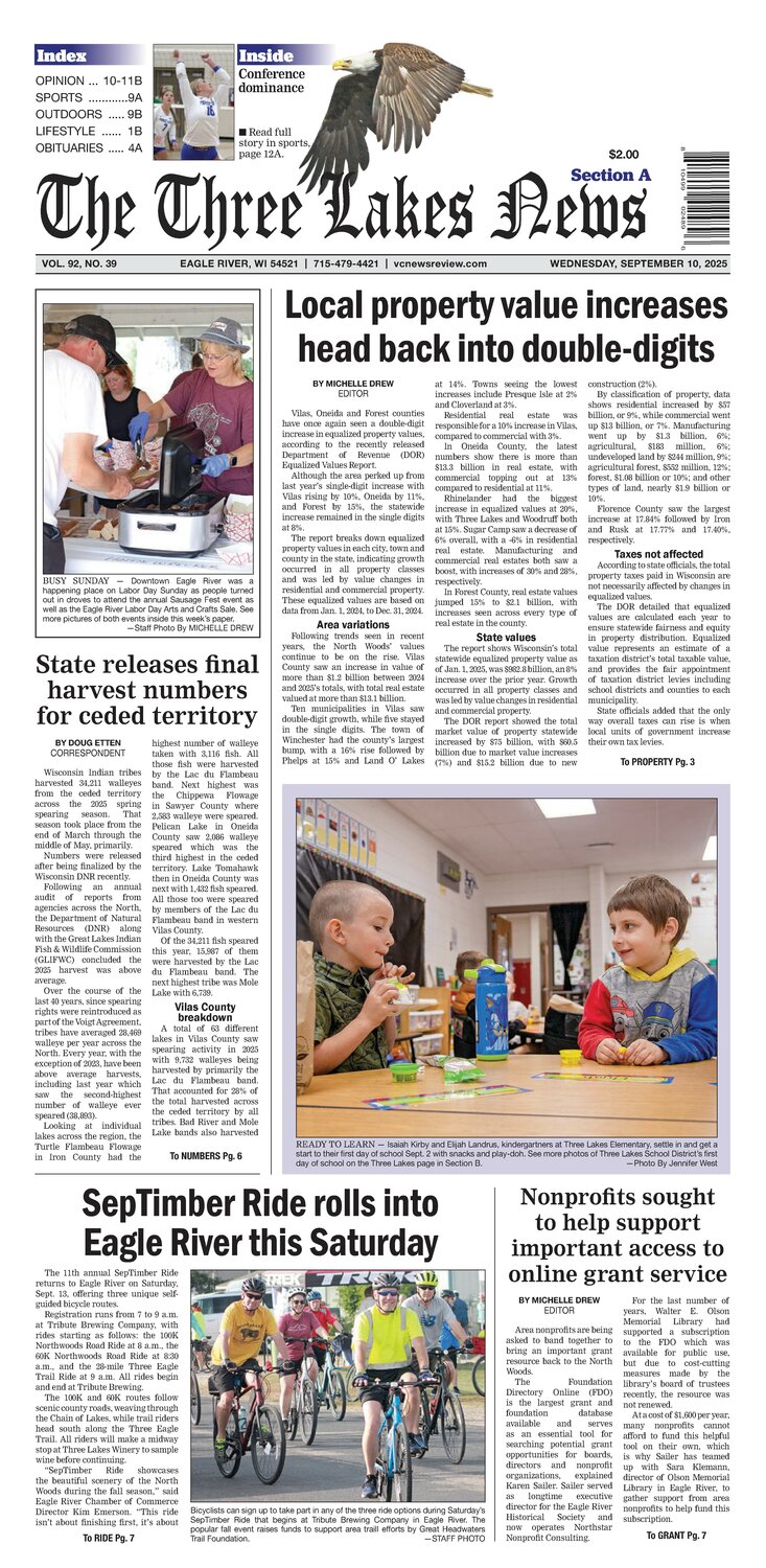 Three Lakes News 09.10.2025 - Vilas County News-Review