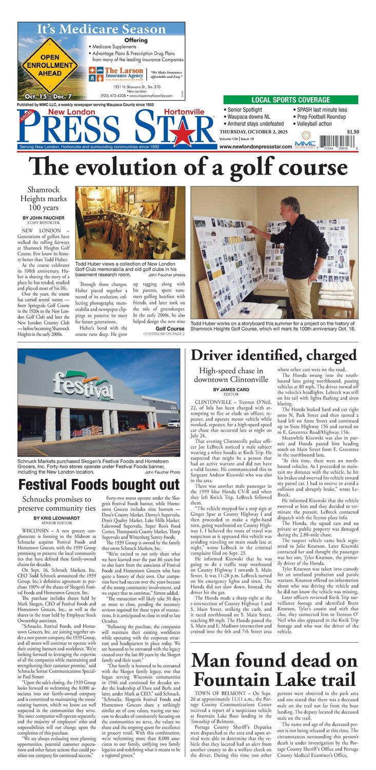 New London Press Star Thursday, October 2, 2025 - Waupaca County Post