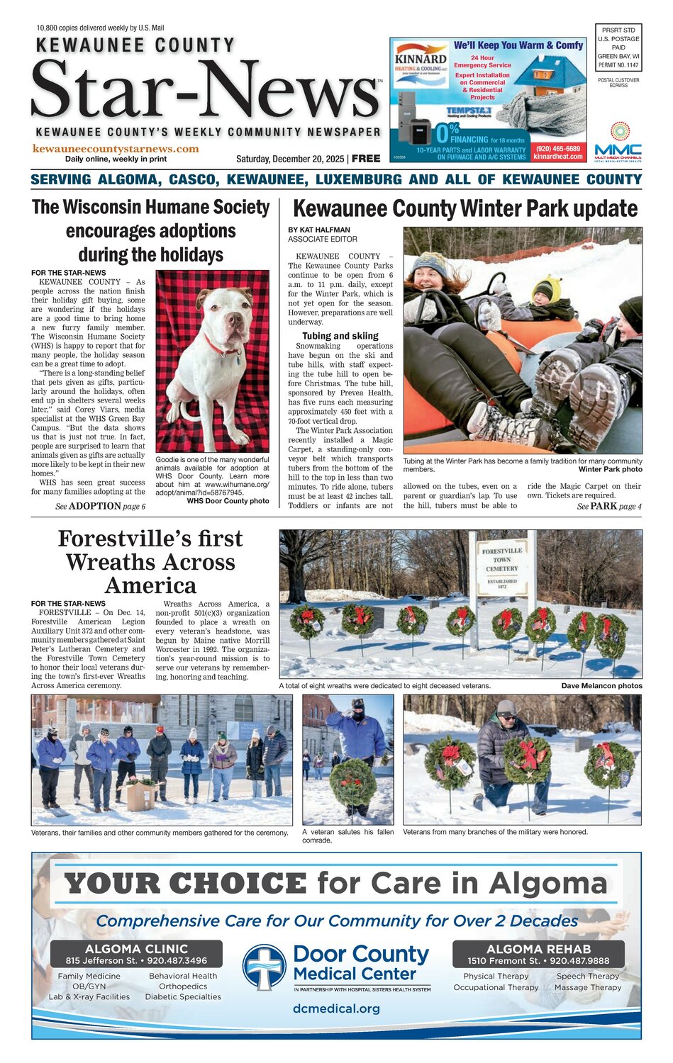 Kewaunee County Star-News 12.20.25 - Kewaunee County Star News