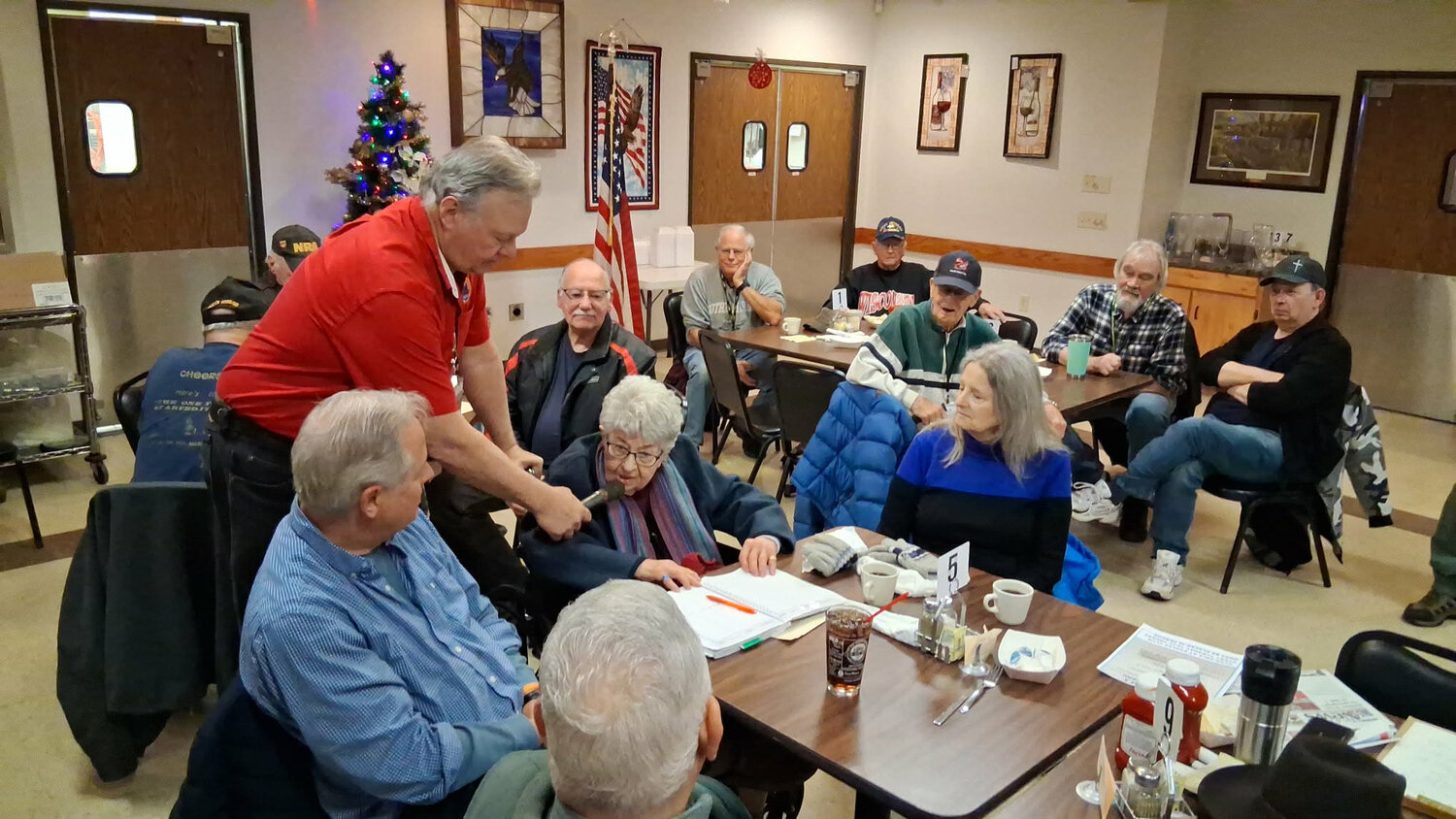 World War II veteran joins weekly Veterans Coffee - Merrill Foto News