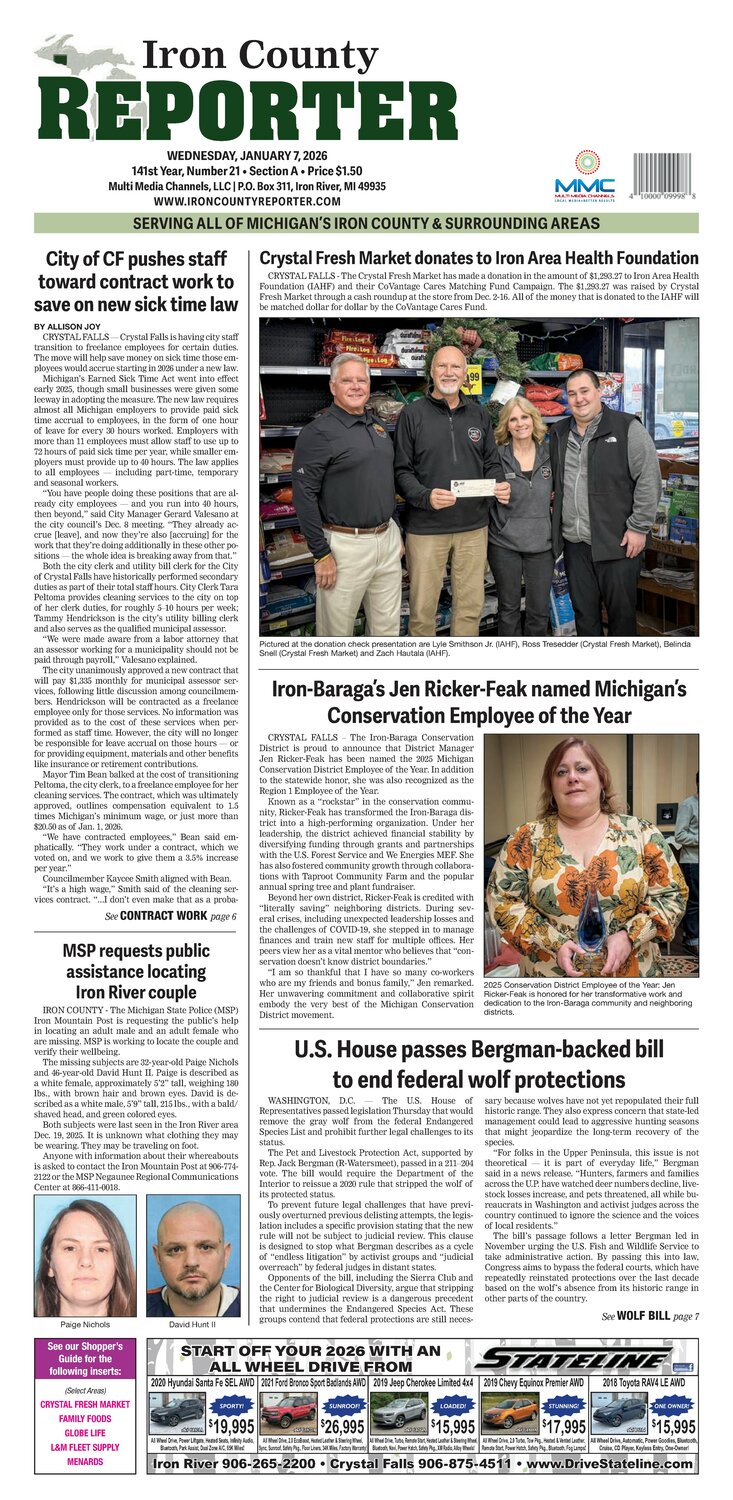 Iron County Reporter 01-07-26 - Iron County Reporter