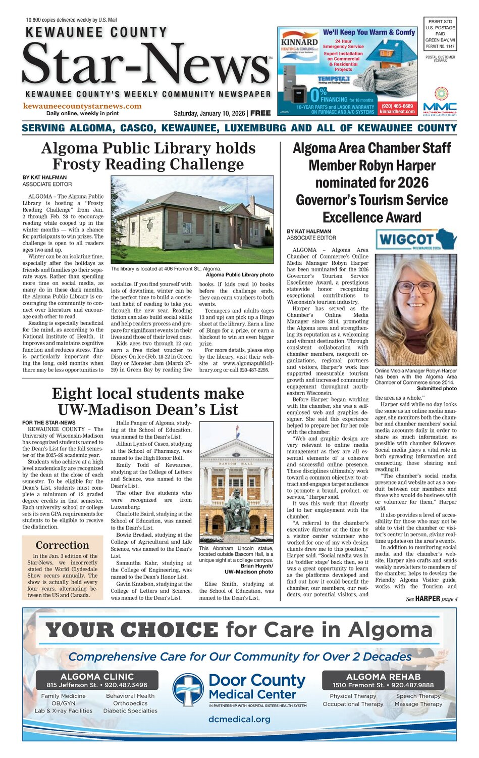 Kewaunee County Star-News 01.10.26 - Kewaunee County Star News