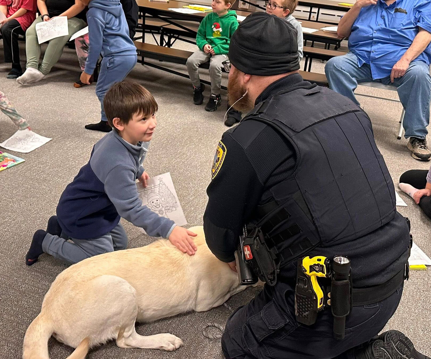 K9 Pipo visits Kinship - Tomahawk Leader