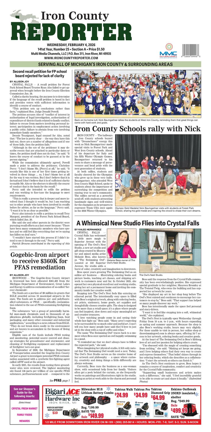 Iron County Reporter Wednesday, February 4, 2026 - Iron County Reporter