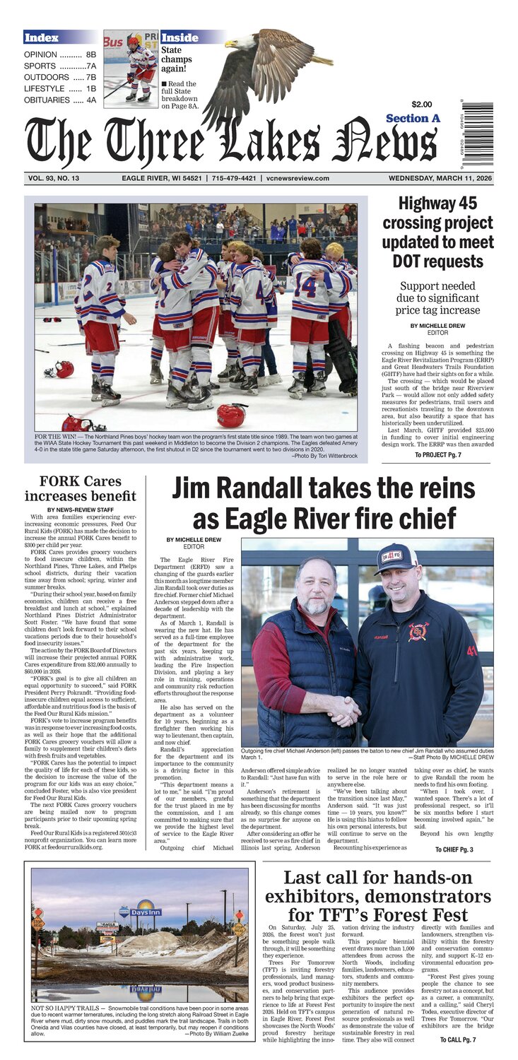 Three Lakes News 03.11.2026 - Vilas County News-Review