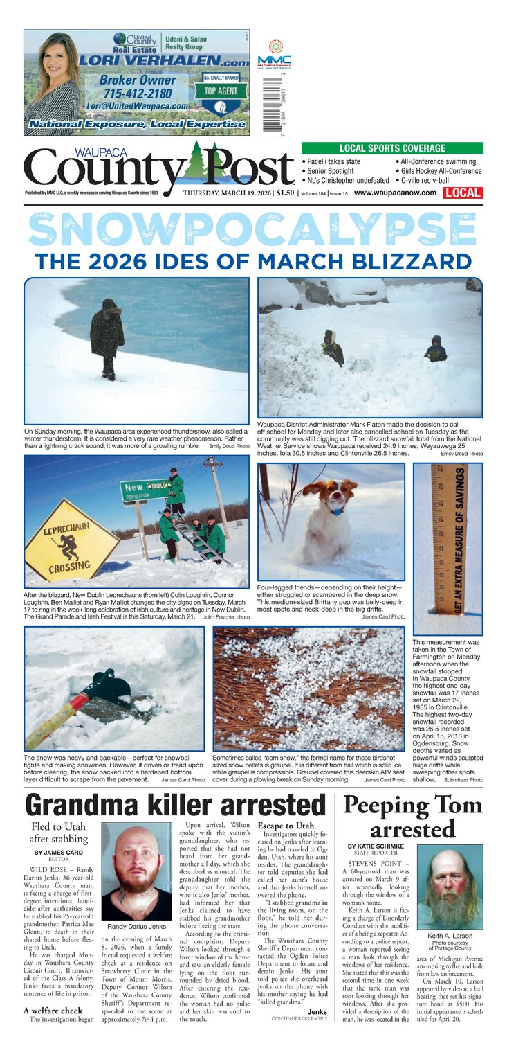 Waupaca County Post Thursday, March 19, 2026 - Waupaca County Post