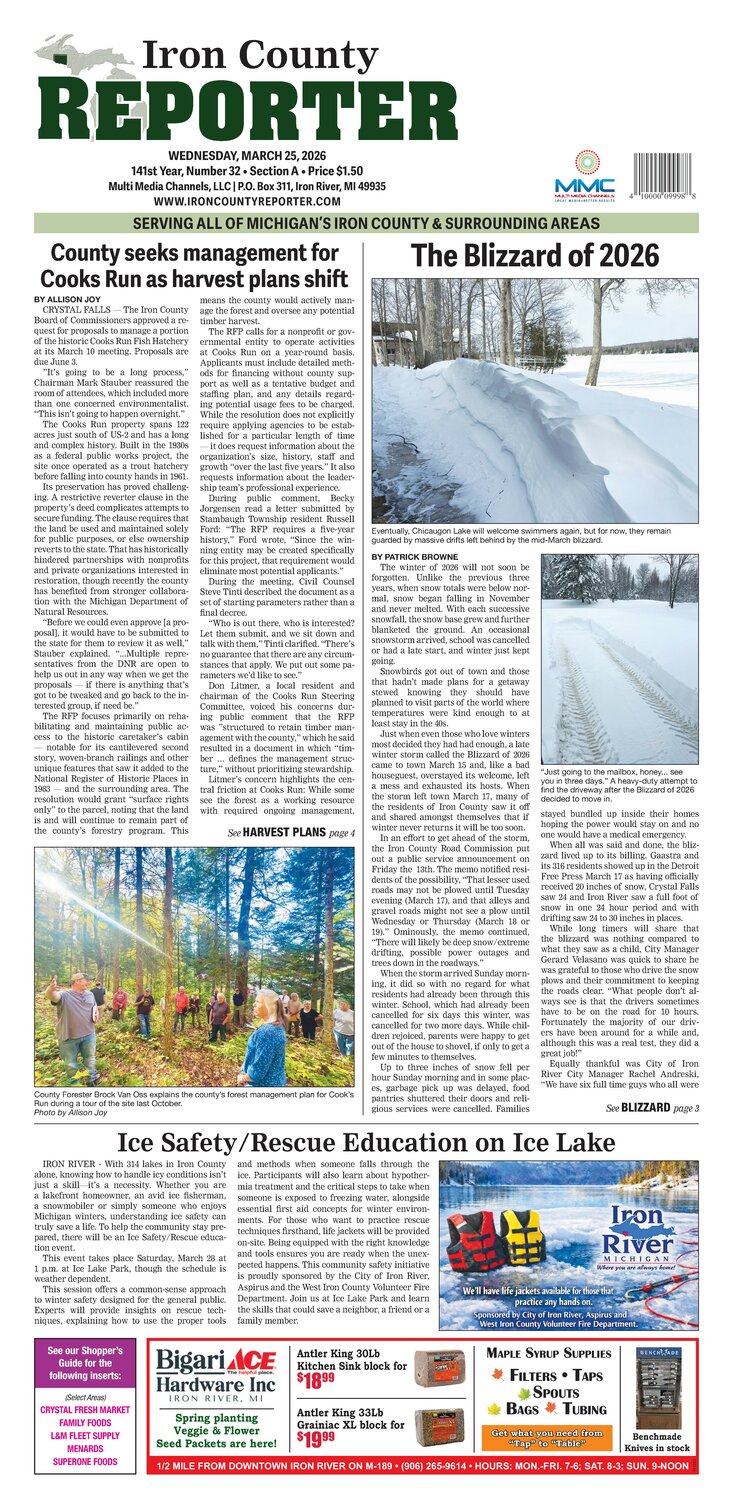 Iron County Reporter Wednesday, March 25, 2026 - Iron County Reporter