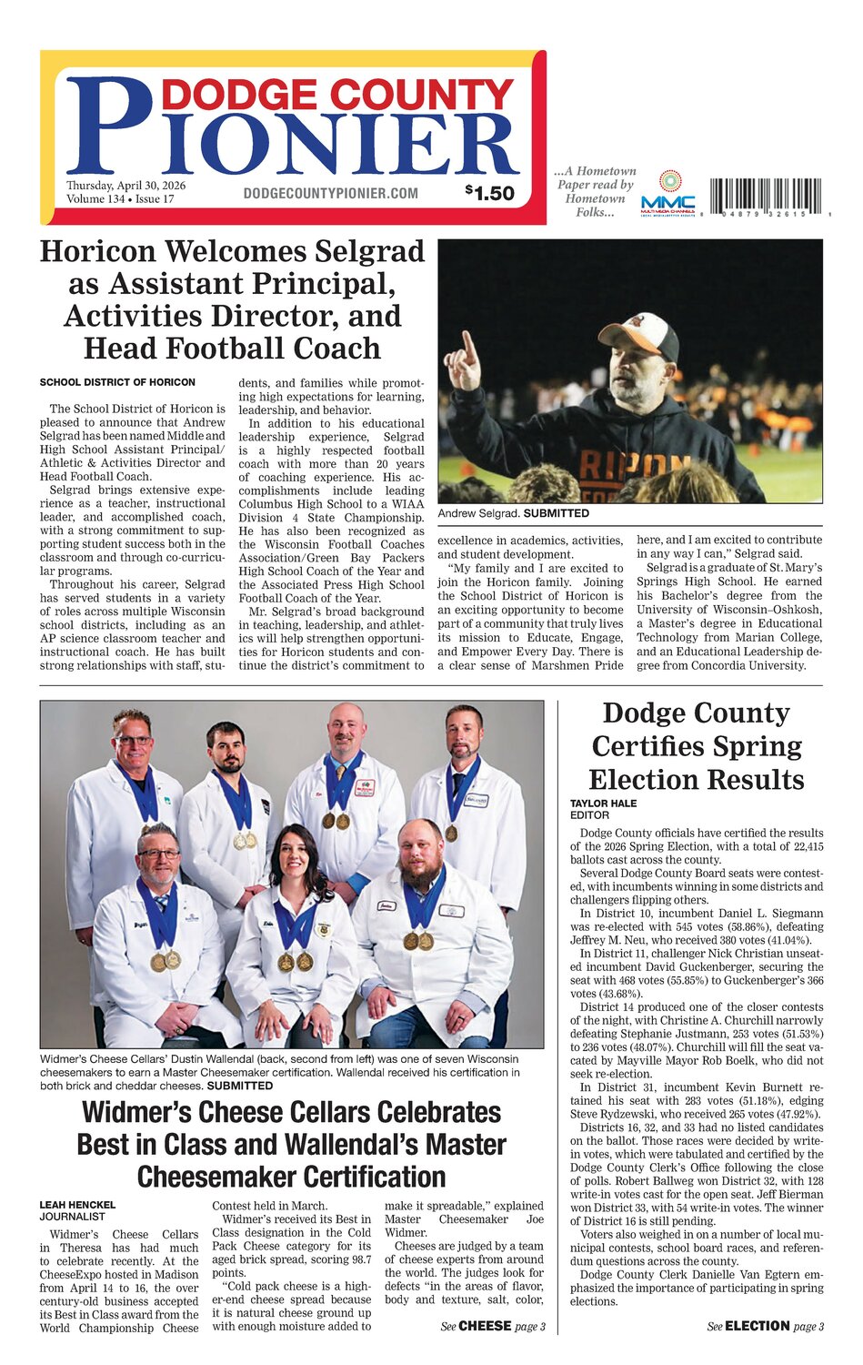E-Editions - Dodge County Pionier