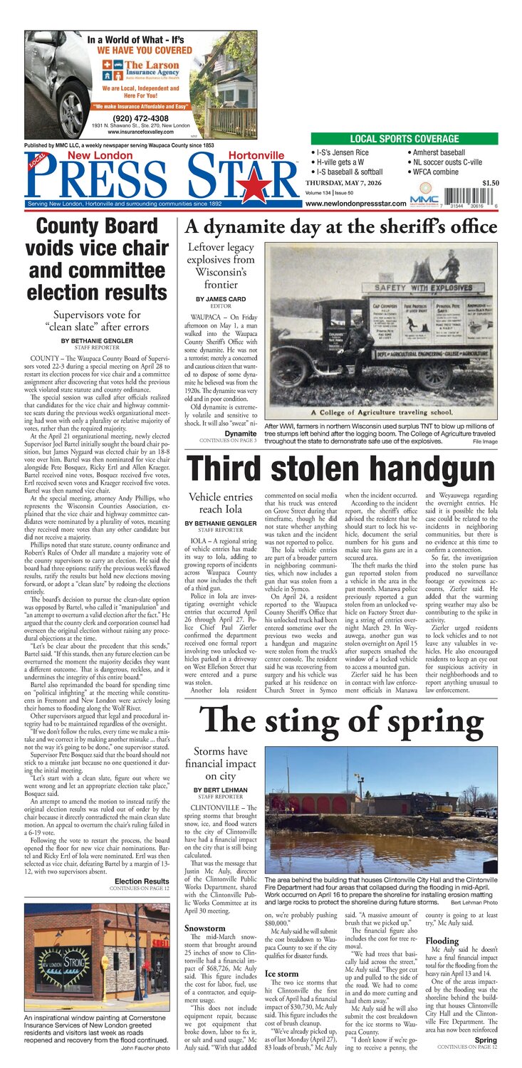 New London Press Star Thursday, May 7, 2026 - Waupaca County Post
