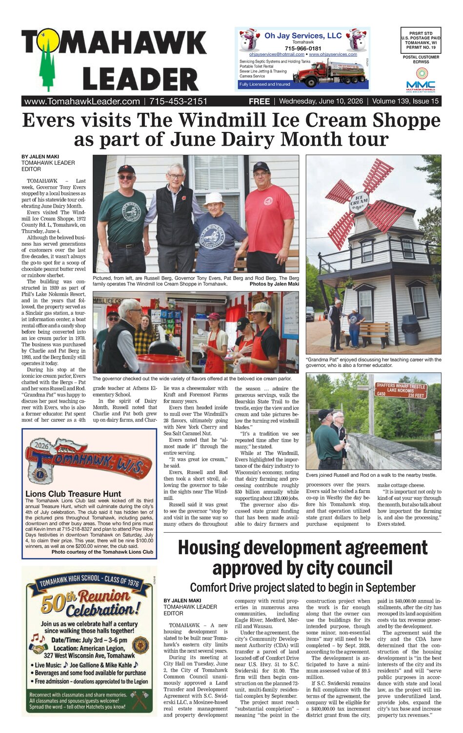 Tomahawk Leader Wednesday, June 10, 2026 - Tomahawk Leader