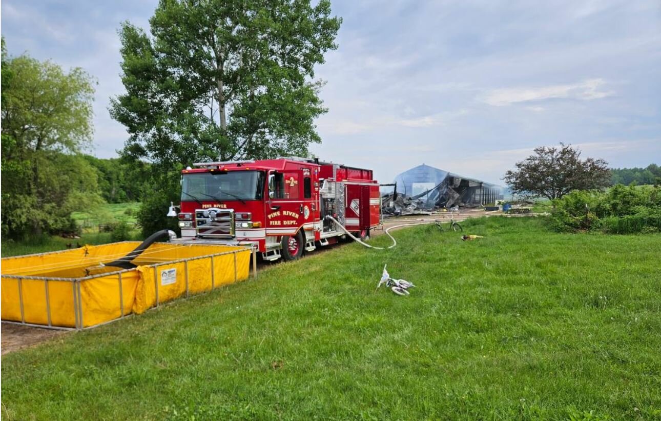 Barn fire in Town of Pine River destroys building, kills animals ...
