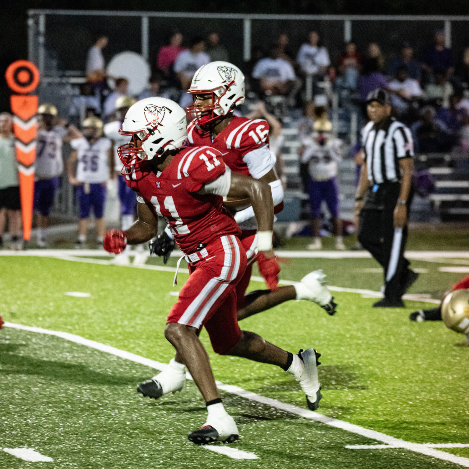 Pirates get first win of the season, 46-16, in early called contest ...