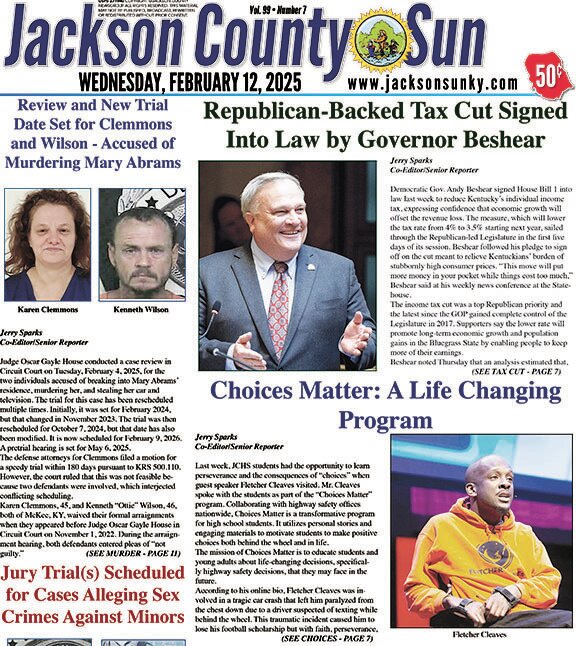 Jackson County Sun February 12, 2025 Issue on-Stands and Online Today ...