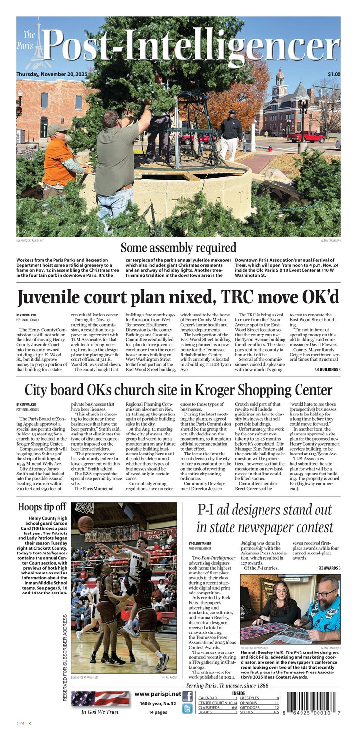 Thursday, November 20th, 2025 - Paris Post-Intelligencer
