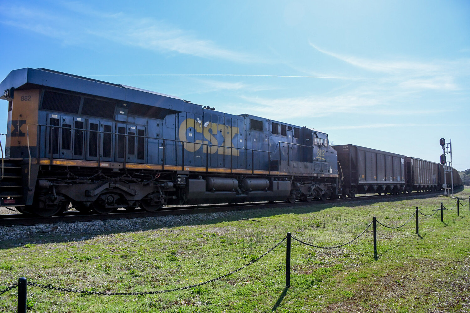 Locomotive, 18 cars derail following train collision in Hamlet ...