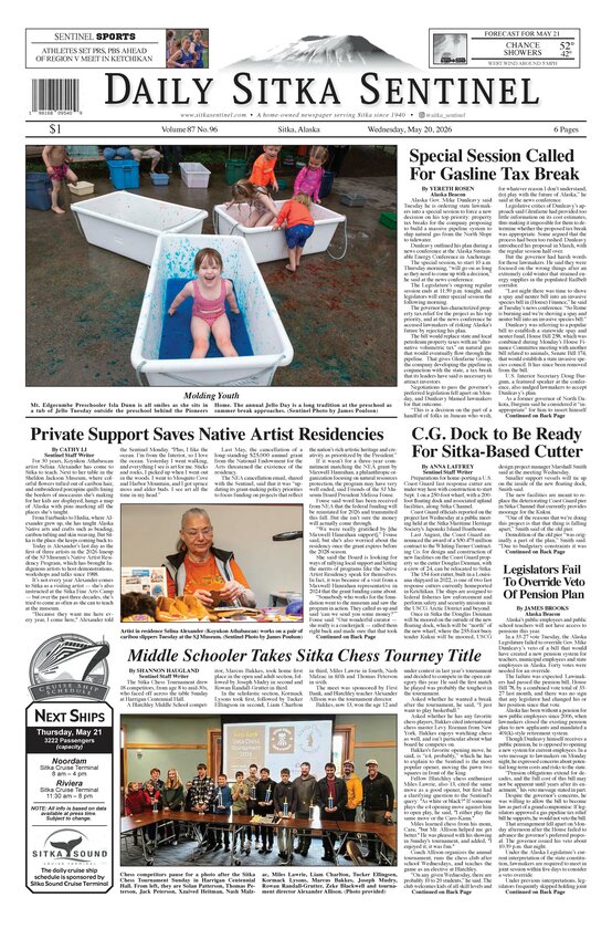 Alaska news - Daily Sitka Sentinel
