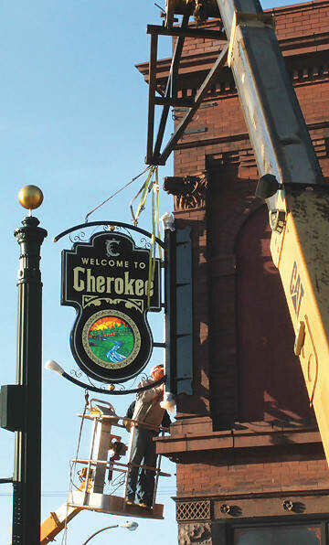 Welcoming sign adorns downtown - The Cherokee Chronicle Times