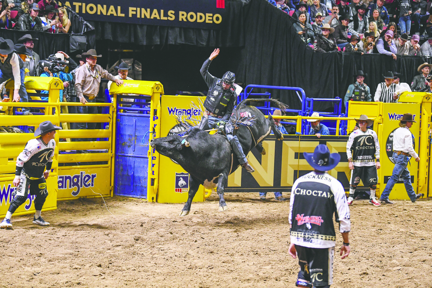 Barnes PRCA Rodeo bull wins go-round buckle in Las Vegas - The Cherokee ...