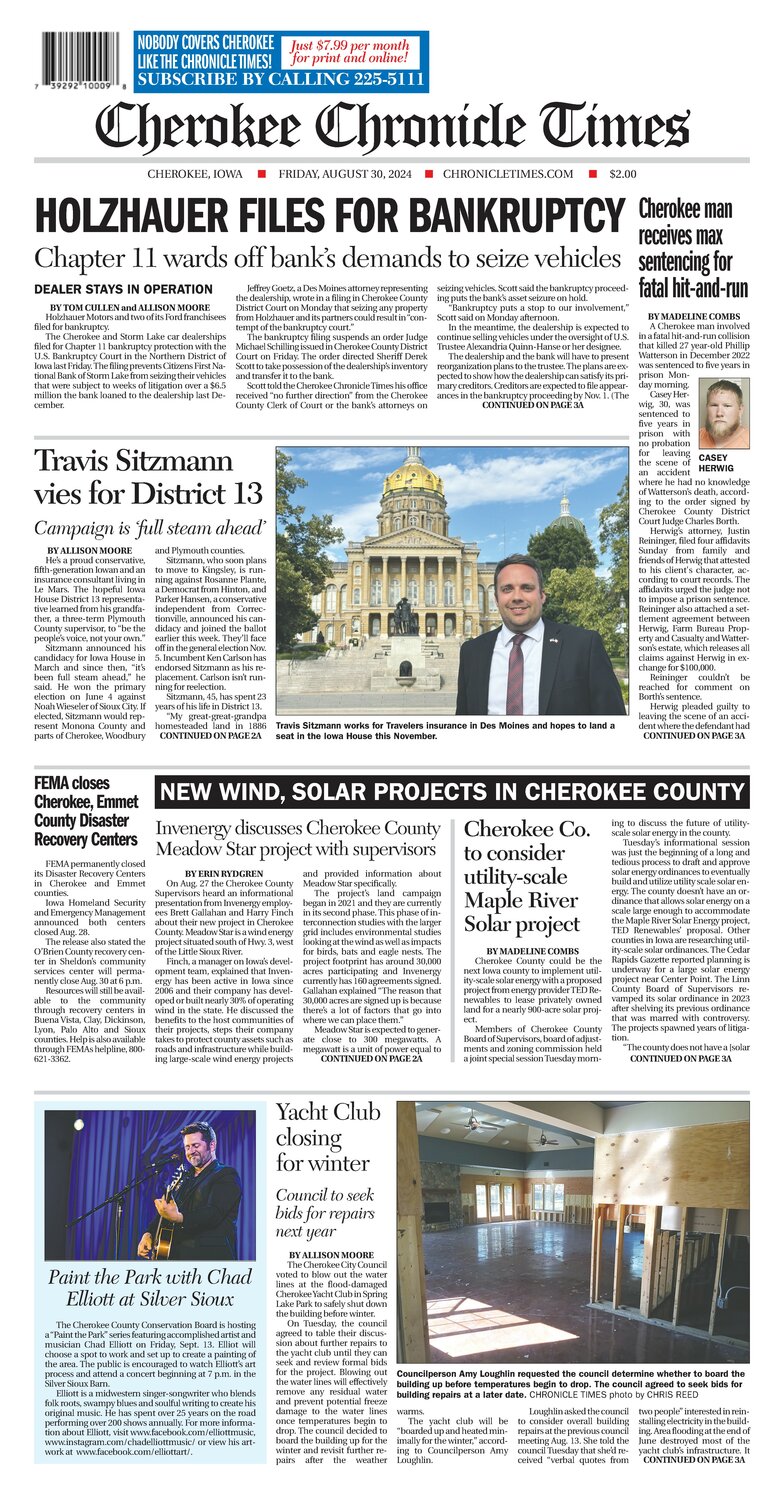 Cherokee Chronicle Times 8-30-24 - The Cherokee Chronicle Times
