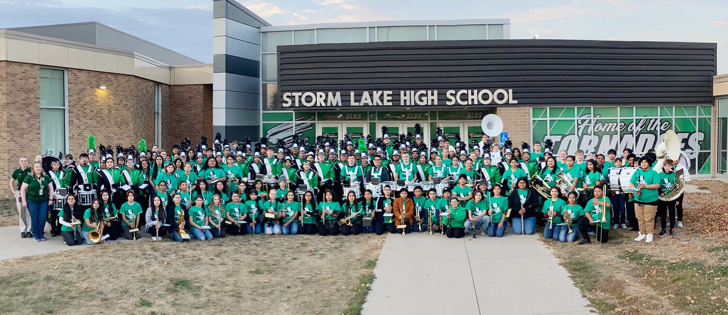 Growing SLHS band shows its stuff on the field - Storm Lake Times Pilot