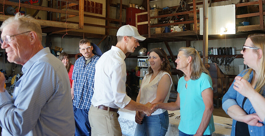 Rob Sand tours Aurelia farm one day after launching campaign for ...